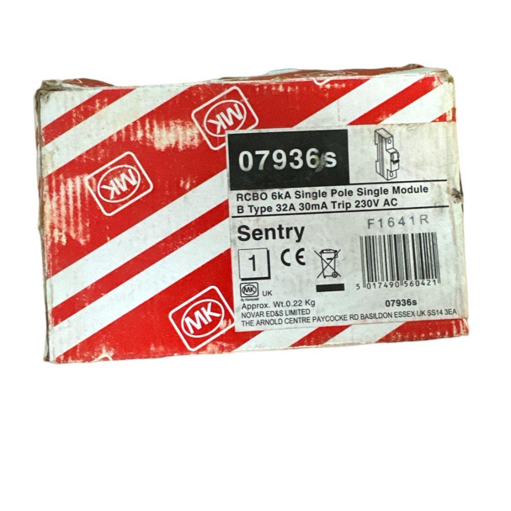 New MK RCBO 6kA Single Pole Module B Type 32A - 07936s - Own4Less